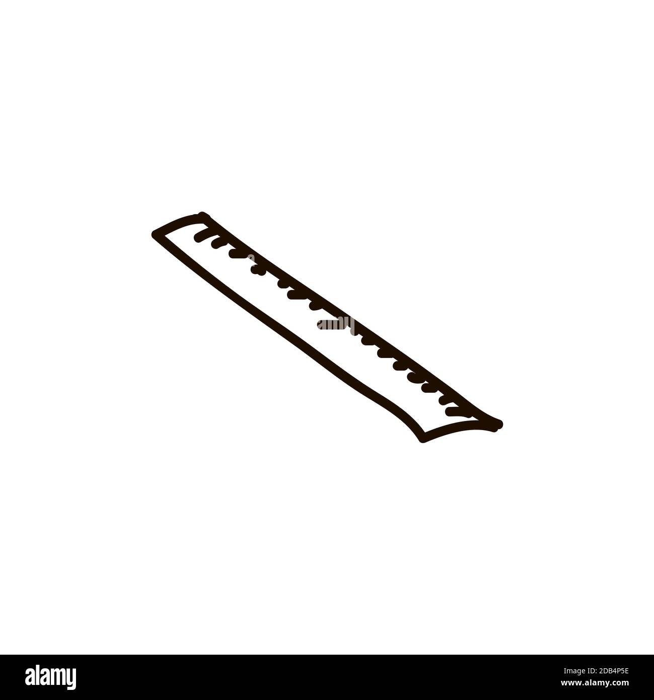 Straightedge vector icon, ruler, school item cartoon ink pen Icon ...