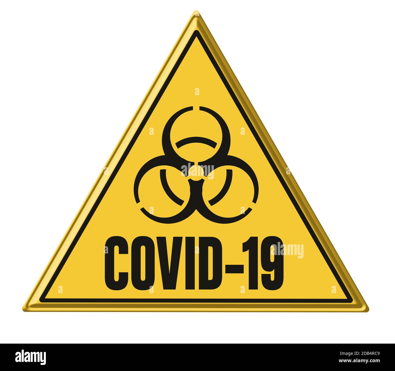 COVID-19 written on a warning sign Stock Photo - Alamy