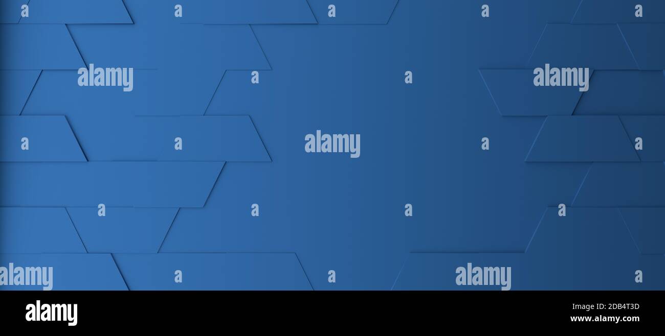 Abstract modern classic blue trapezoid background, 3d rendering Stock ...