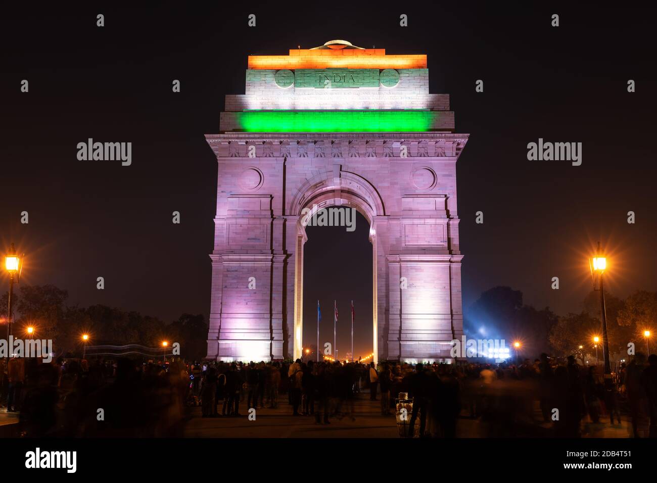India gate at night new delhi hi-res stock photography and images - Alamy