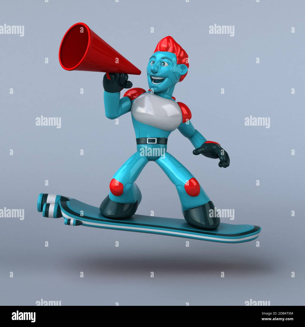 Red robot - 3D Illustration Stock Photo - Alamy