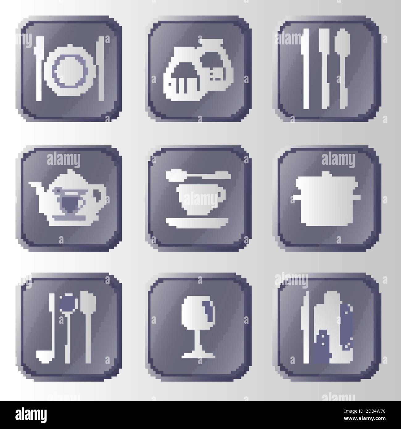 Set black silhouette square Stock Vector Images - Alamy