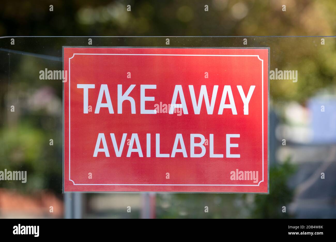 Takeaway only notice on cafe hi-res stock photography and images - Alamy