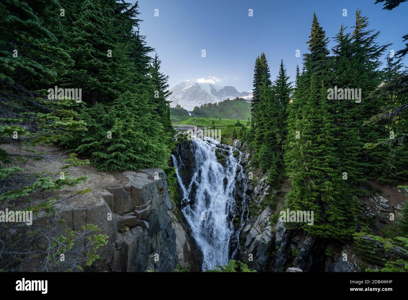 Myrtle Falls in Mt Rainier National Park in Washigton State Stock Photo ...