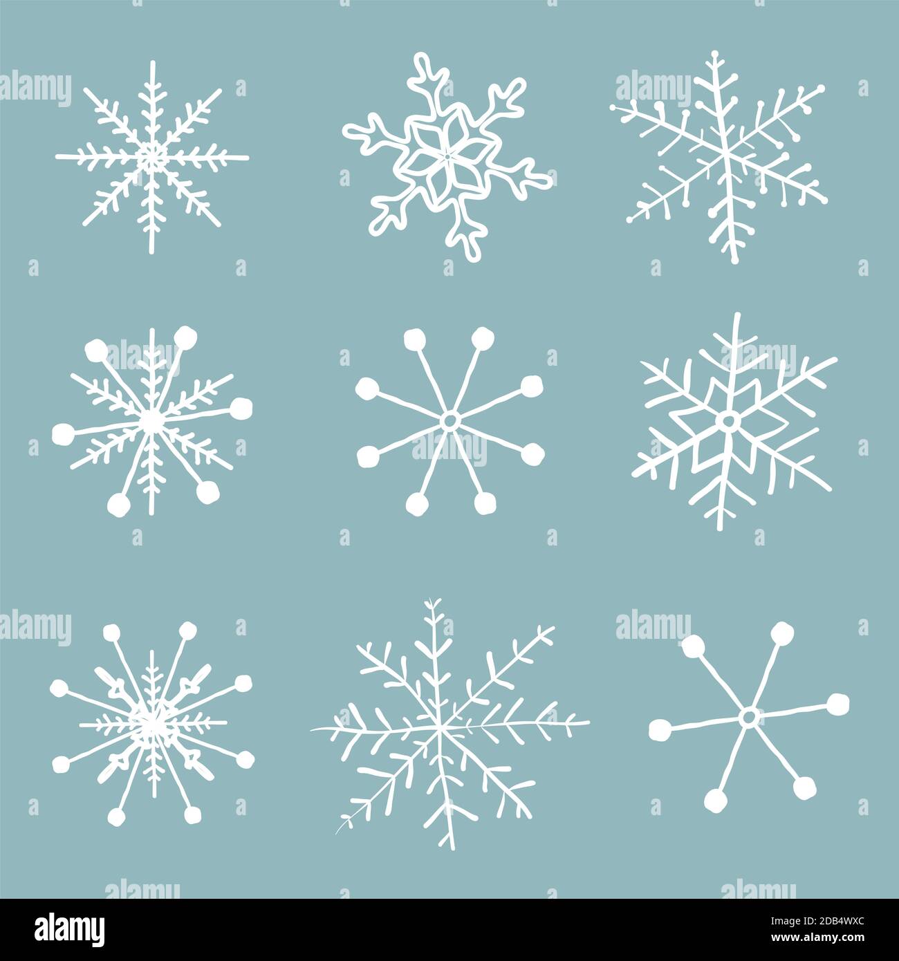 Hand drawn snowflake collection Stock Vector Images - Alamy