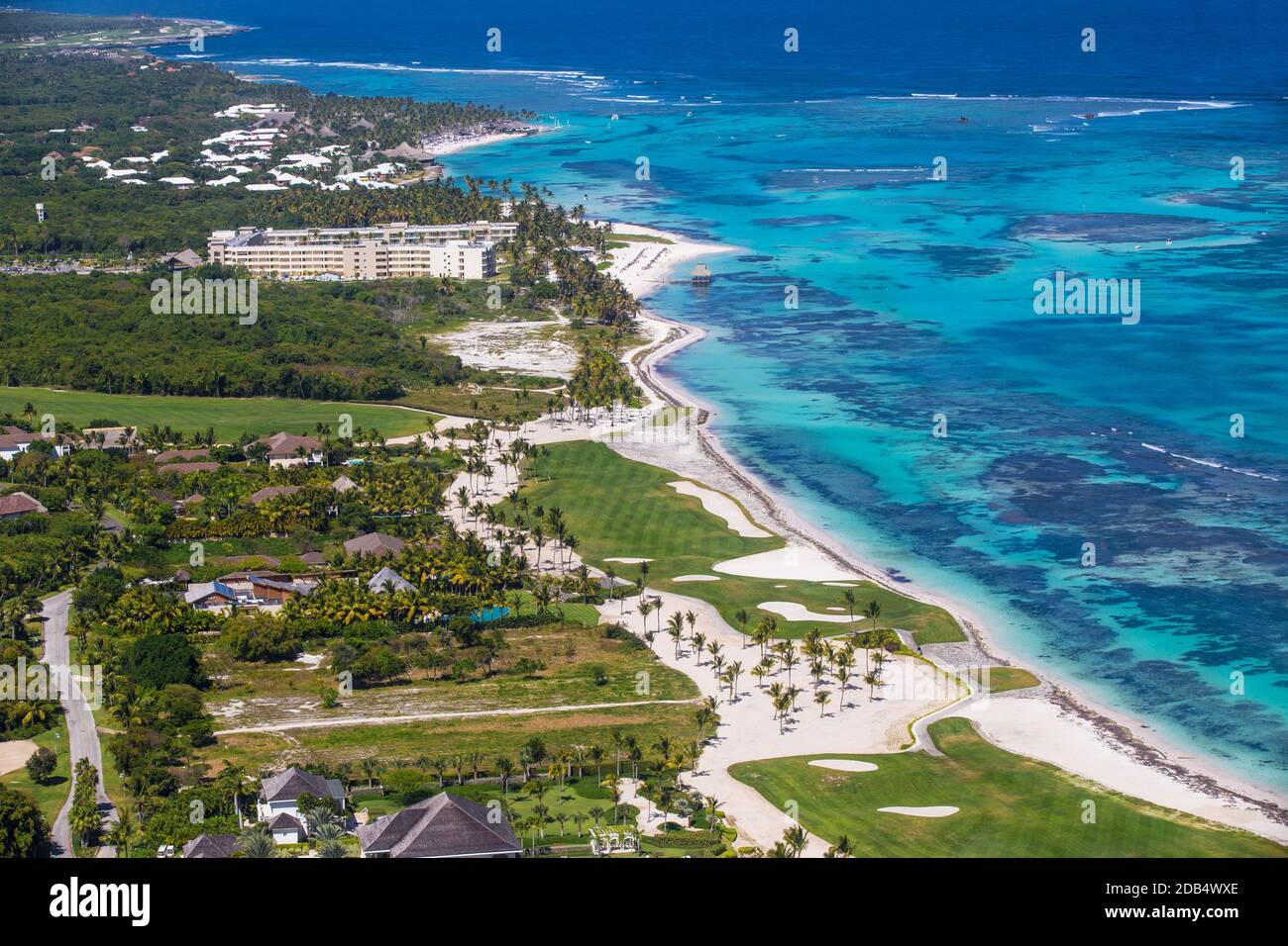 Dominican Republic, Punta Cana, View of Playa Blanca, The Westin ...