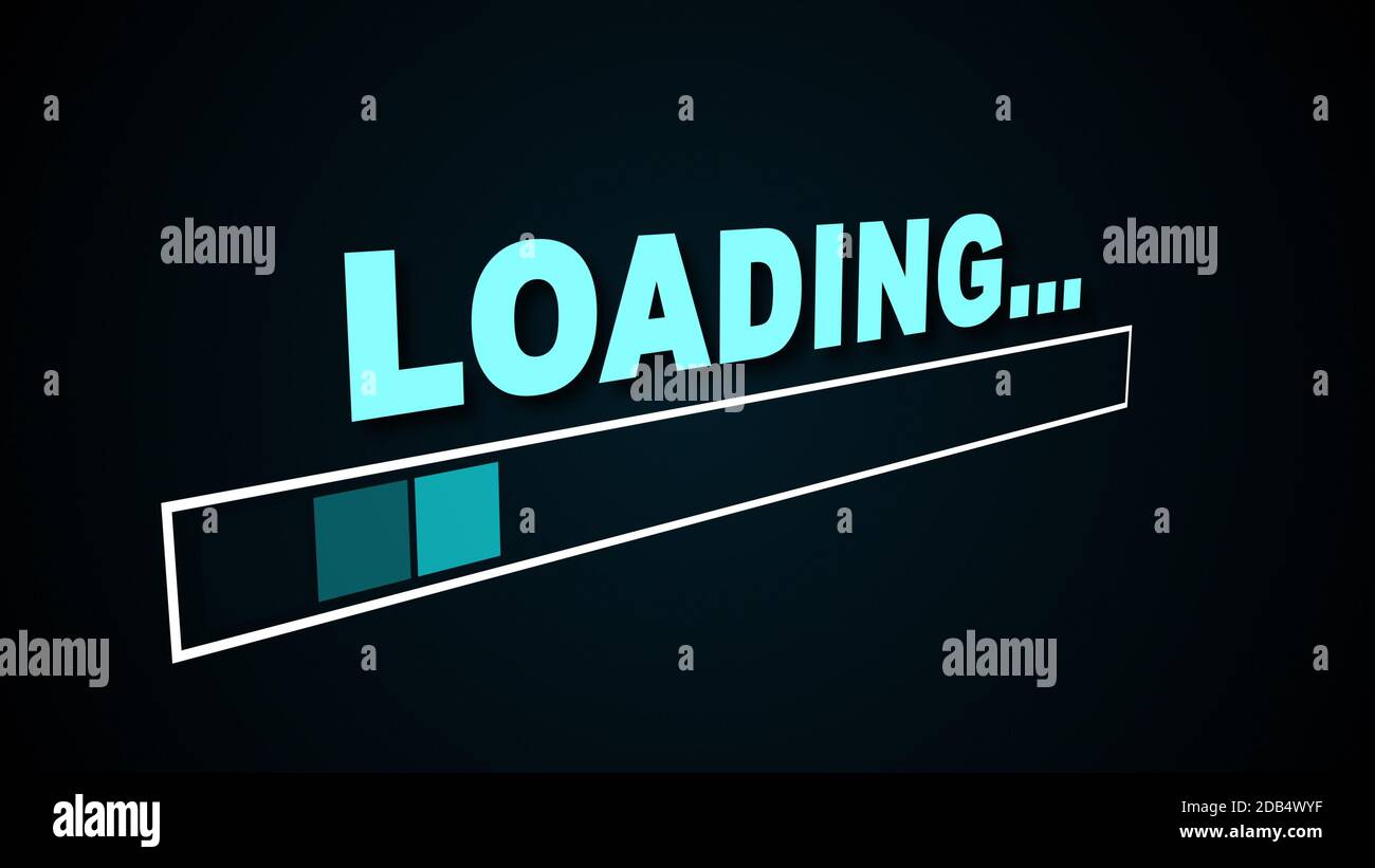 Loading bar, computer generated. Simple web backdrop. 3d render of ...