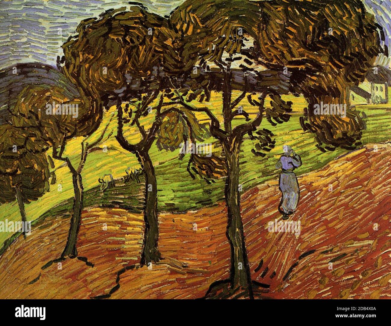 Landscape with Trees and Figures Stock Photo - Alamy