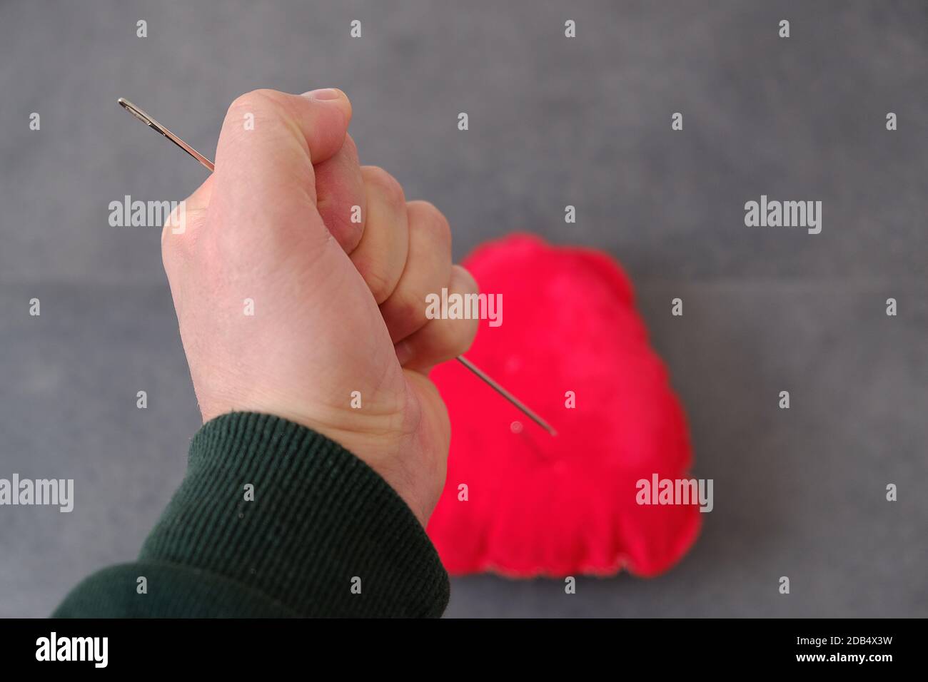 Vector illustration heart needle hi-res stock photography and images ...