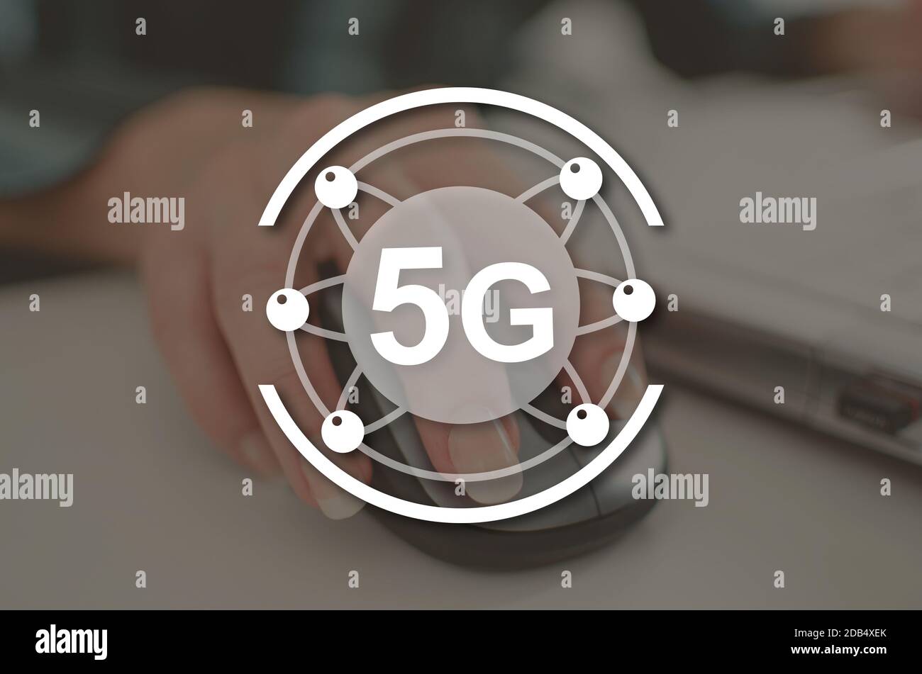 5g concept illustrated by a picture on background Stock Photo - Alamy