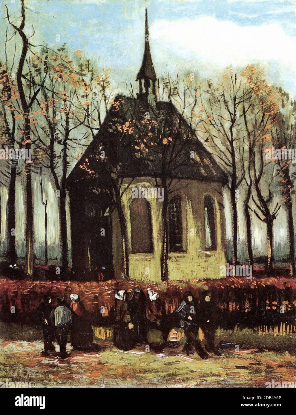 Van gogh congregation leaving the reformed church in nuenen hi-res ...