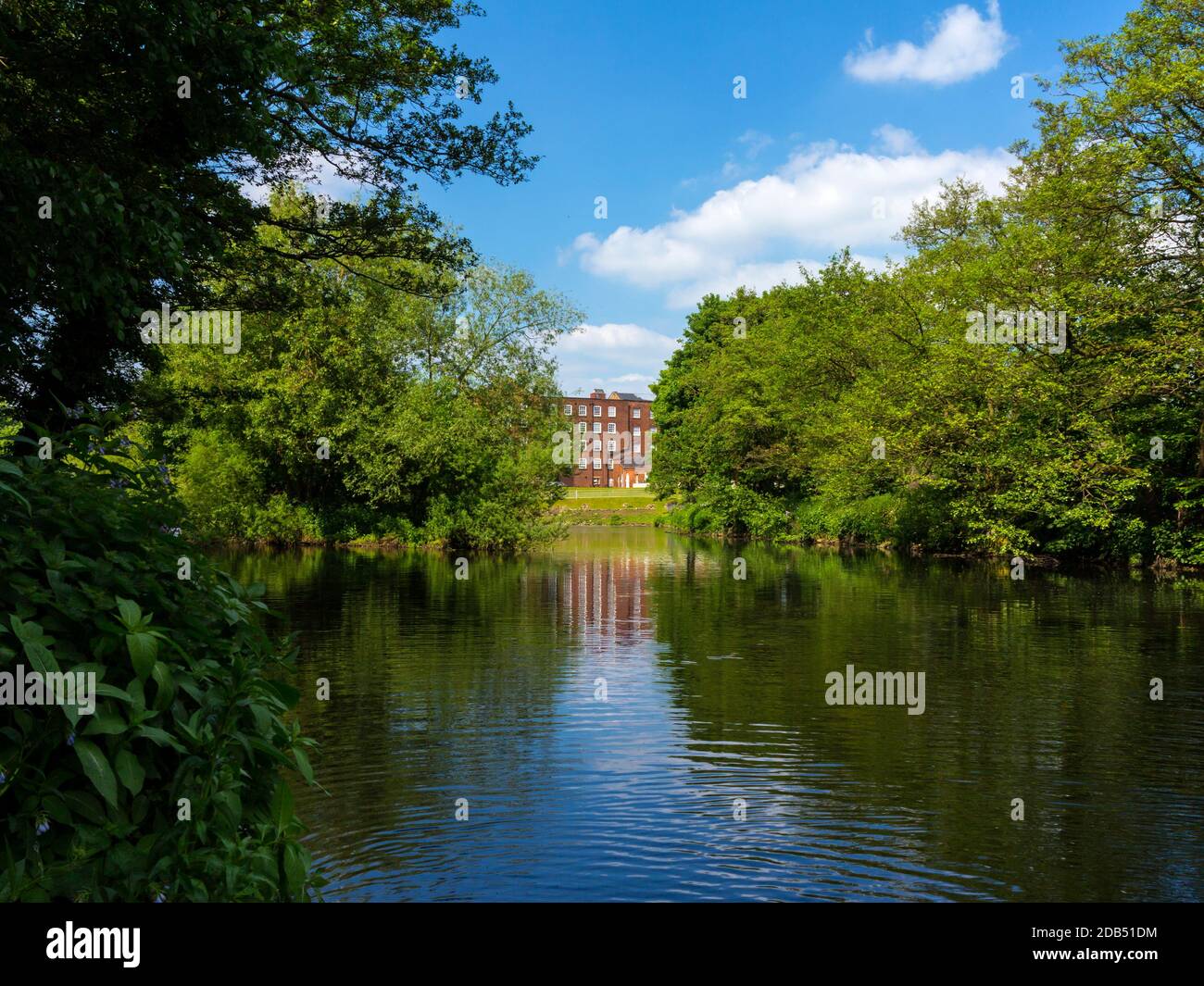 The River Derwent and Boars Head Mills at Darley Abbey a village near ...
