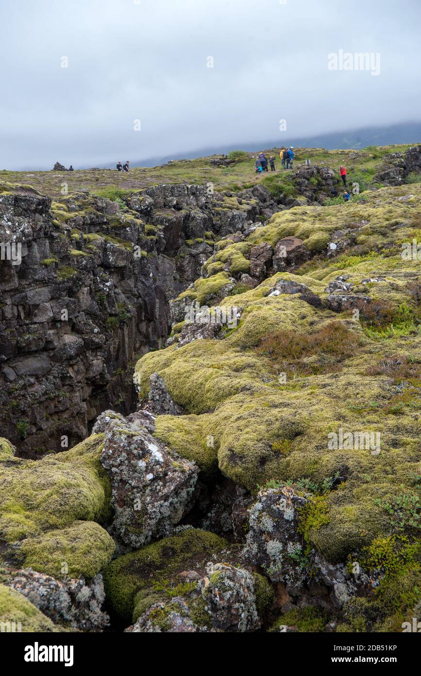 Thingvellir national park fault line hi-res stock photography and ...