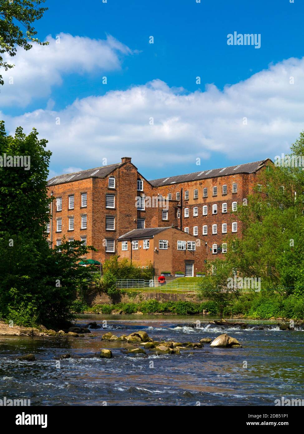 The River Derwent and Boars Head Mills at Darley Abbey a village near ...