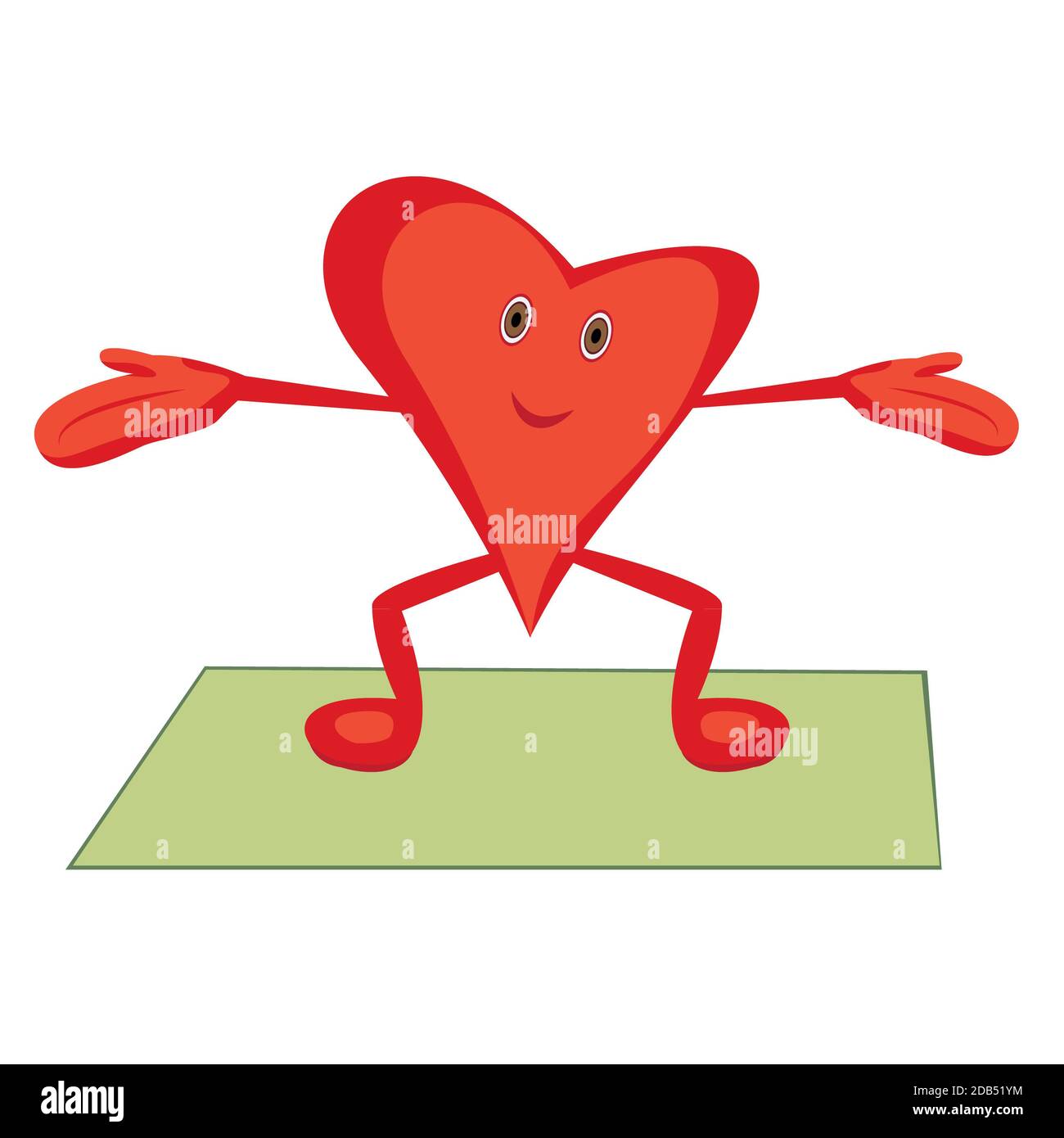 Heart doing Morning cardio exercises for a healthy heart concept ...