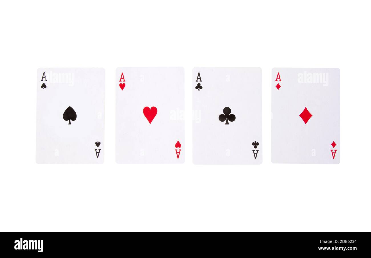 A top view shot of royal cards isolated on a white background Stock ...