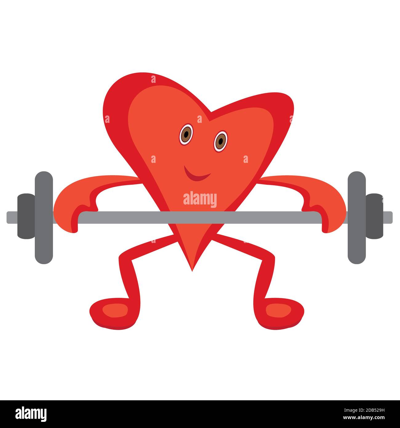 Heart doing Morning cardio exercises lift barbell for a healthy heart ...
