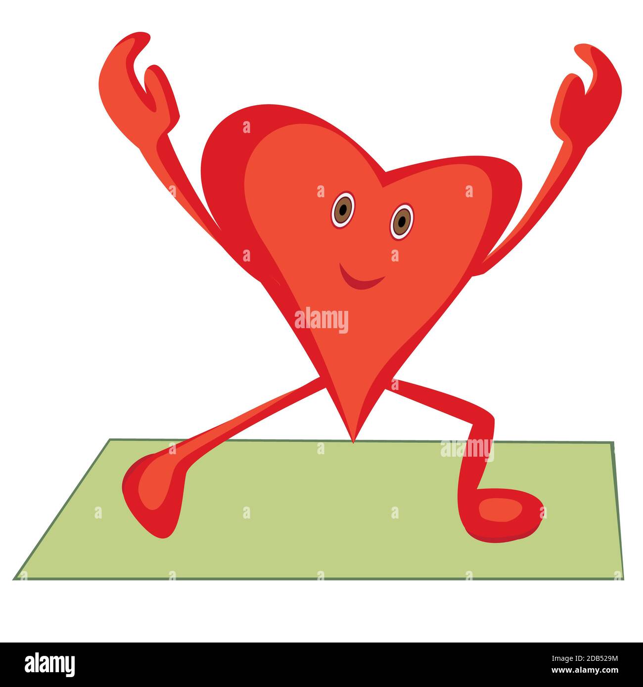 Heart doing Morning cardio exercises for a healthy heart concept ...