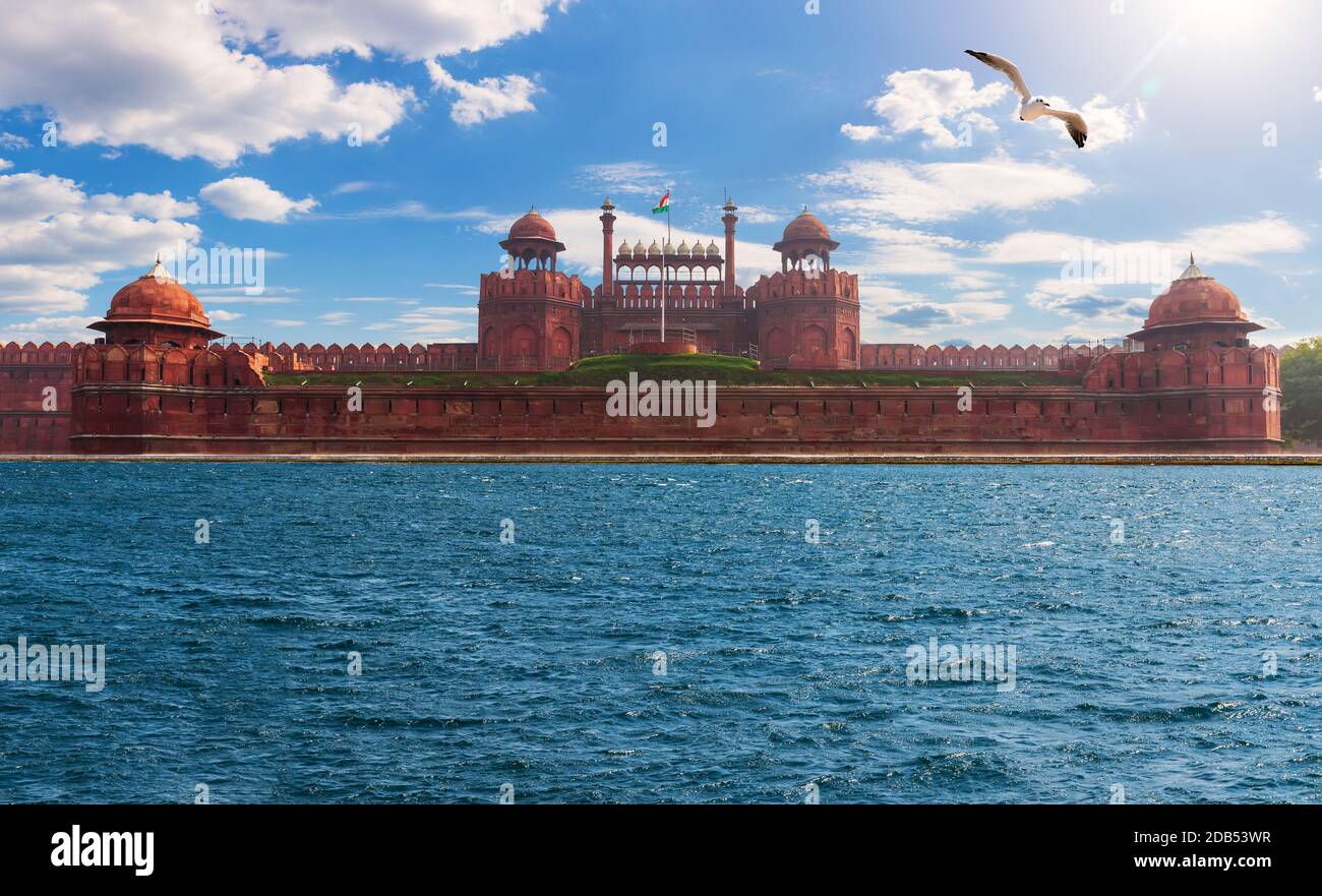 Famous Red Fort In New Delhi, India, photo fiction Stock Photo - Alamy
