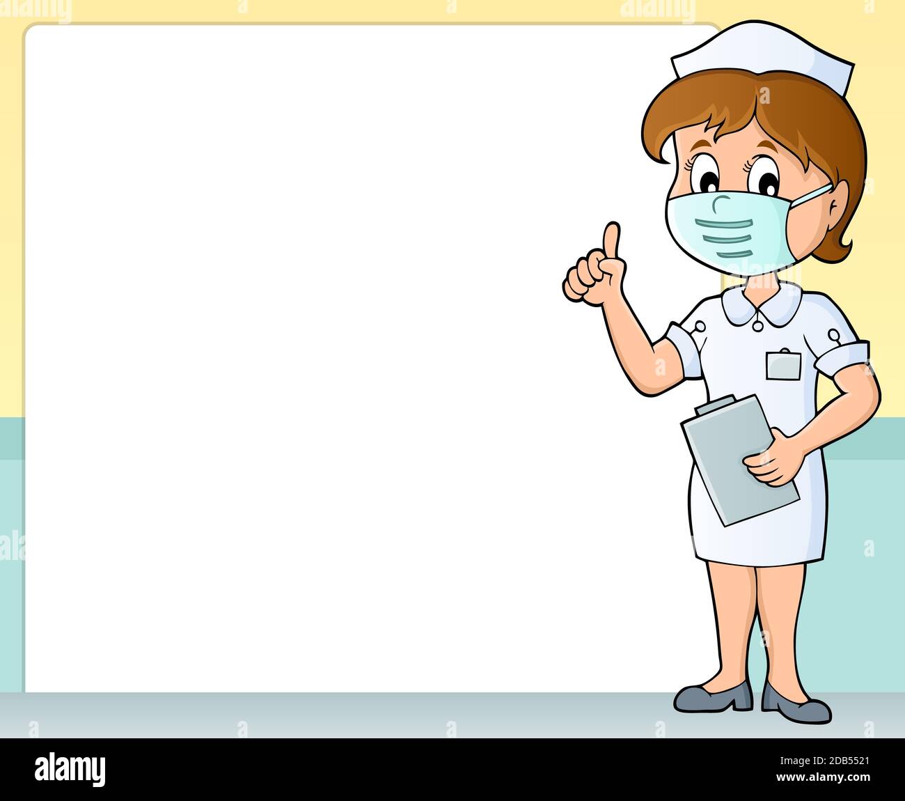 Nurse theme frame 1 - picture illustration Stock Photo - Alamy