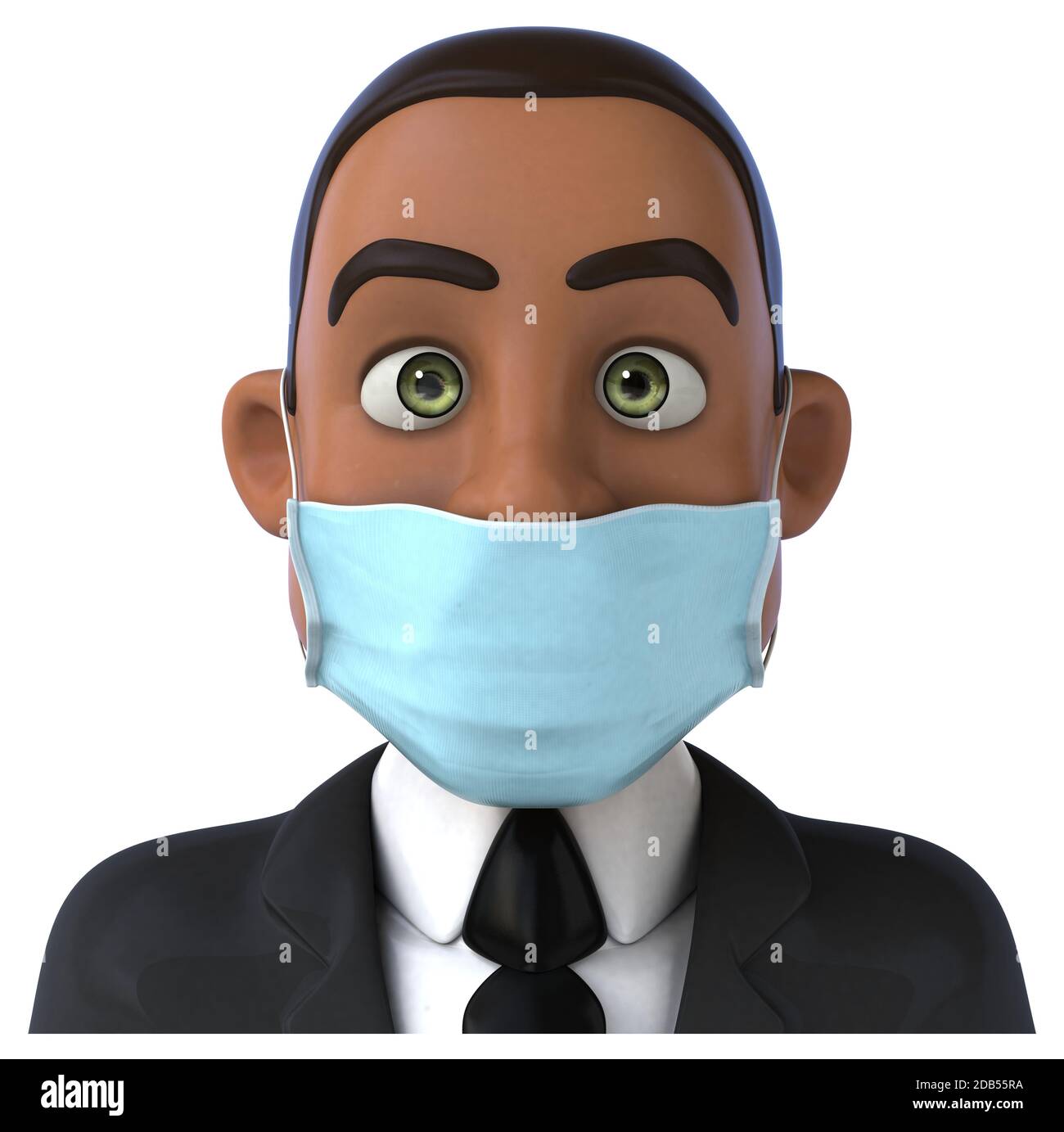 3D illustration of a cartoon character with a mask Stock Photo - Alamy
