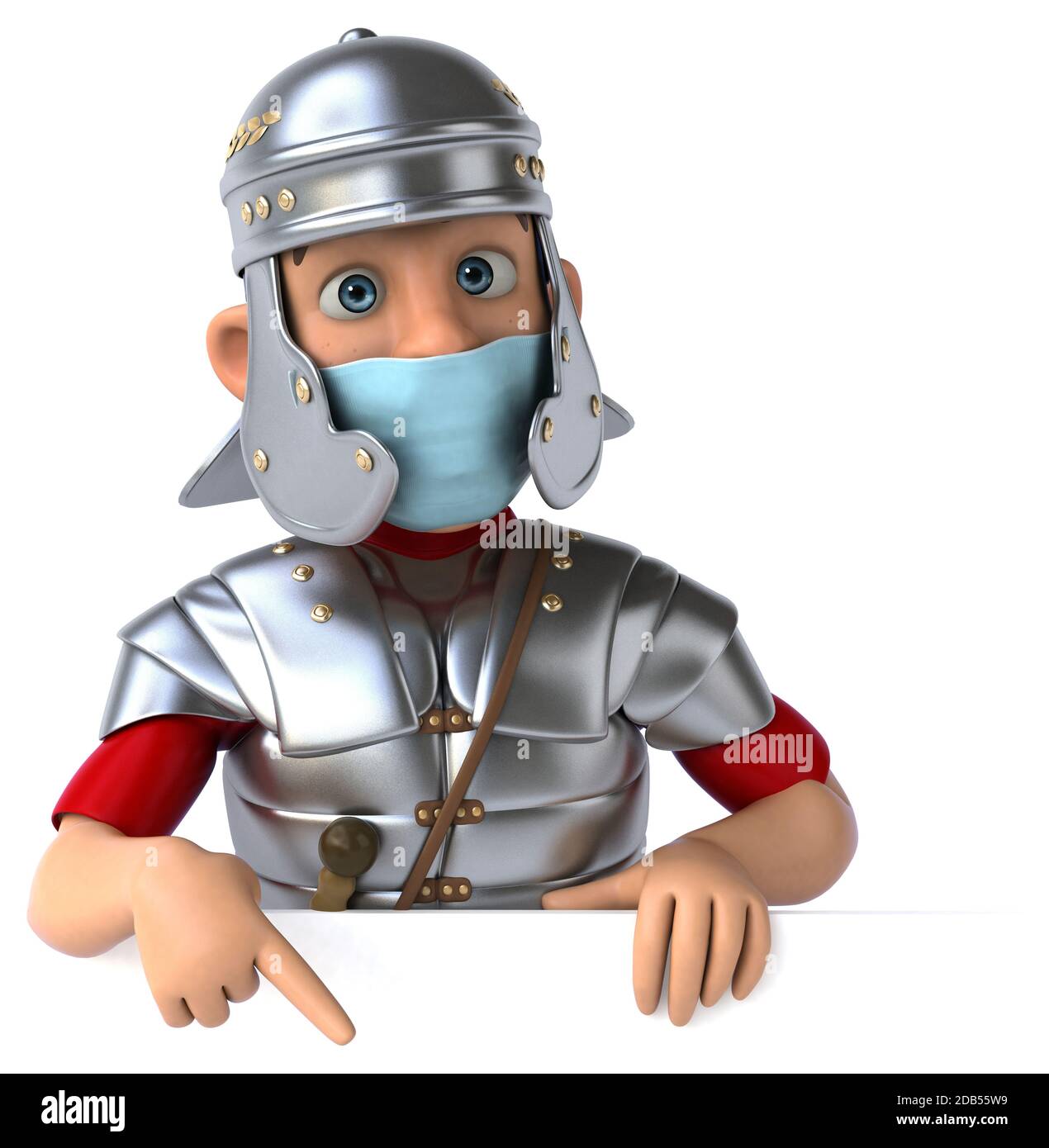 3D illustration of a cartoon character with a mask Stock Photo - Alamy
