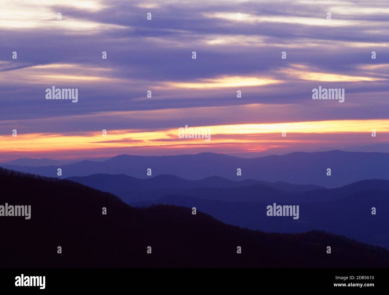 Virginia Blue Ridge Mountains road trip in a Dodge Avenger ES Stock ...