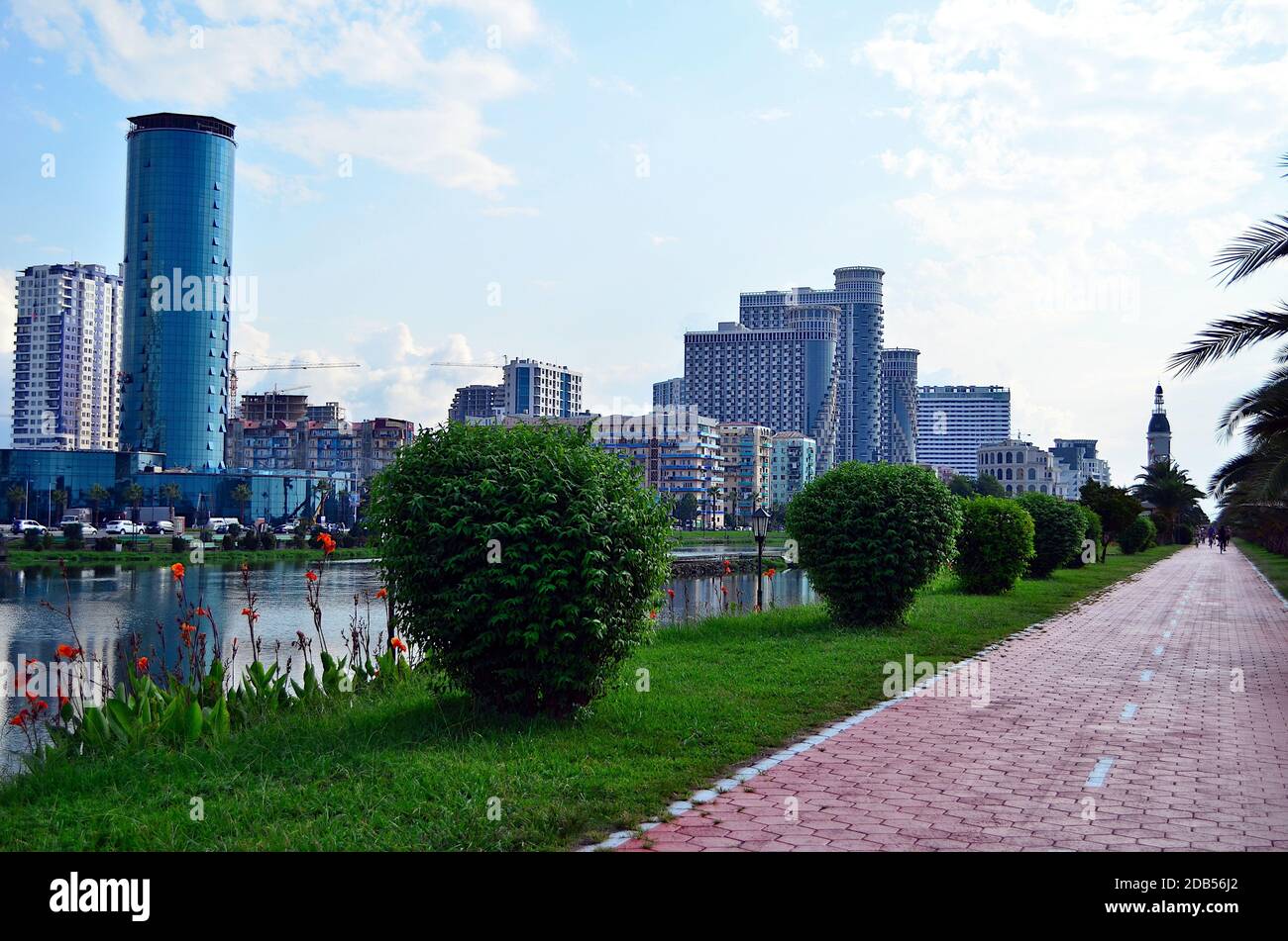 Batumi seafront with view on New Batumi Stock Photo - Alamy
