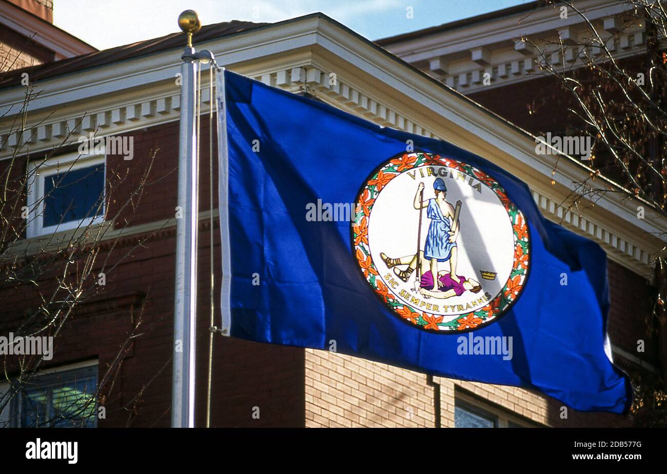 Flag of the state of Virginia USA Stock Photo - Alamy