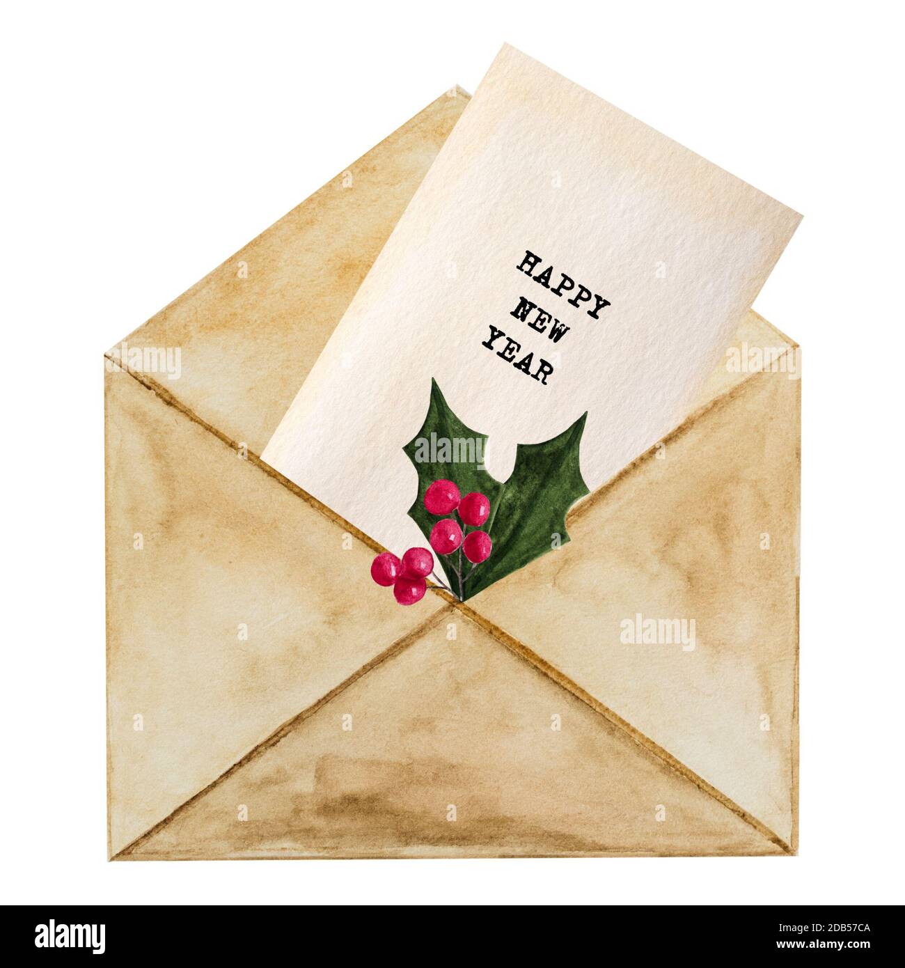 Beautiful drawing of a mail envelope. Close-up Stock Photo - Alamy