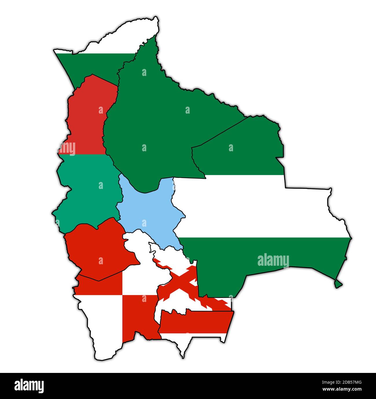 territory and flags regions on map with administrative divisions and ...