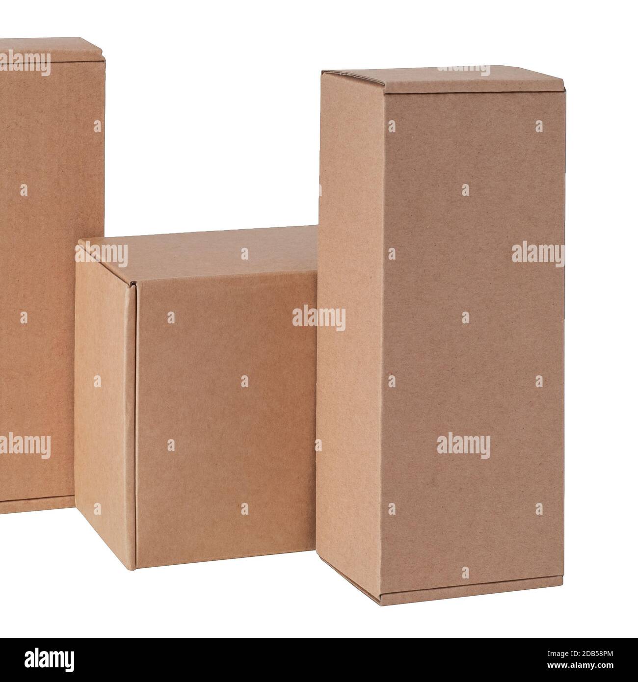 Cardboard box isolated on a white background Stock Photo - Alamy