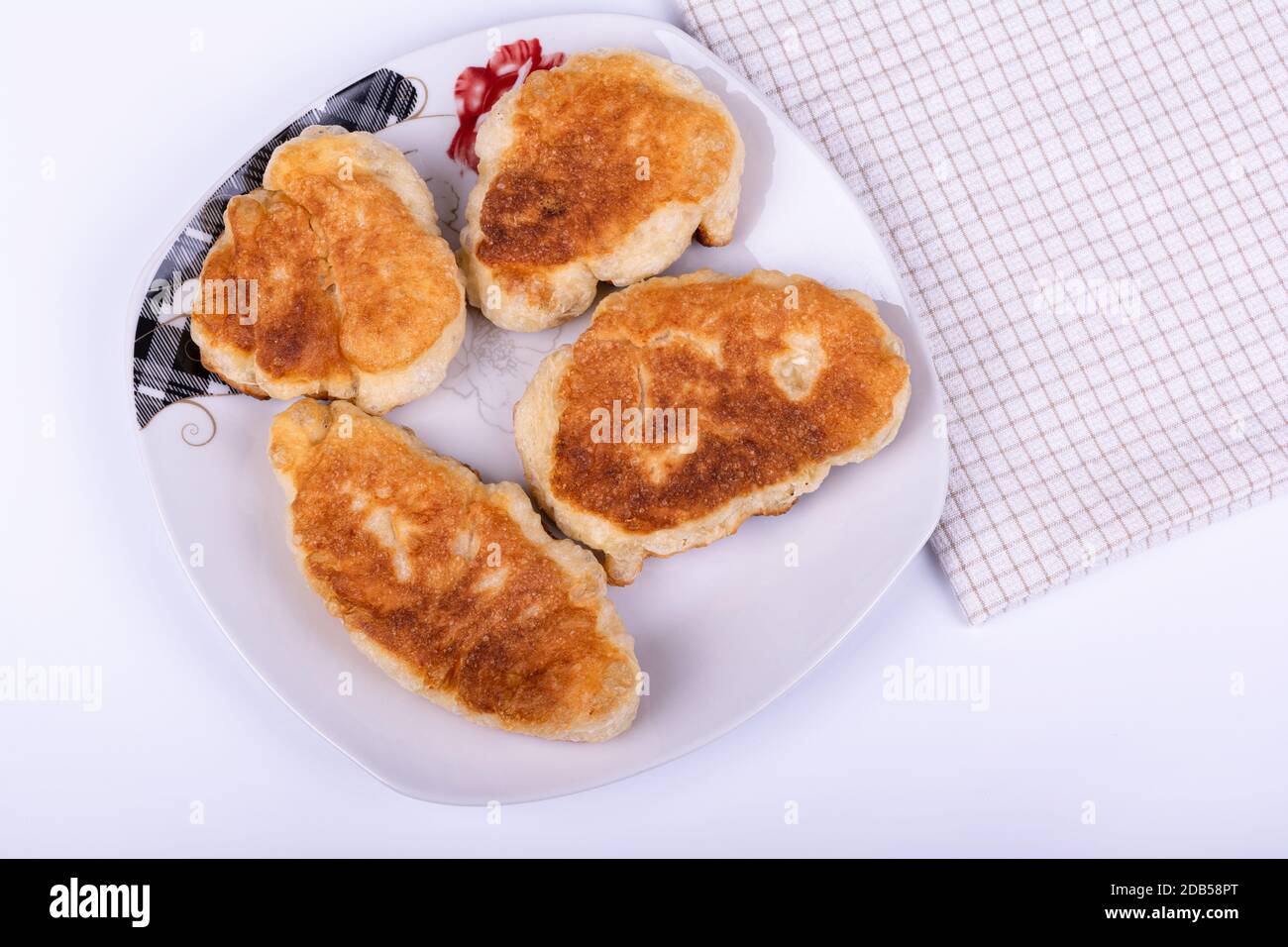 Traditional Bulgarian, Balkan homemade dough breakfast Mekitsi, Mekici ...