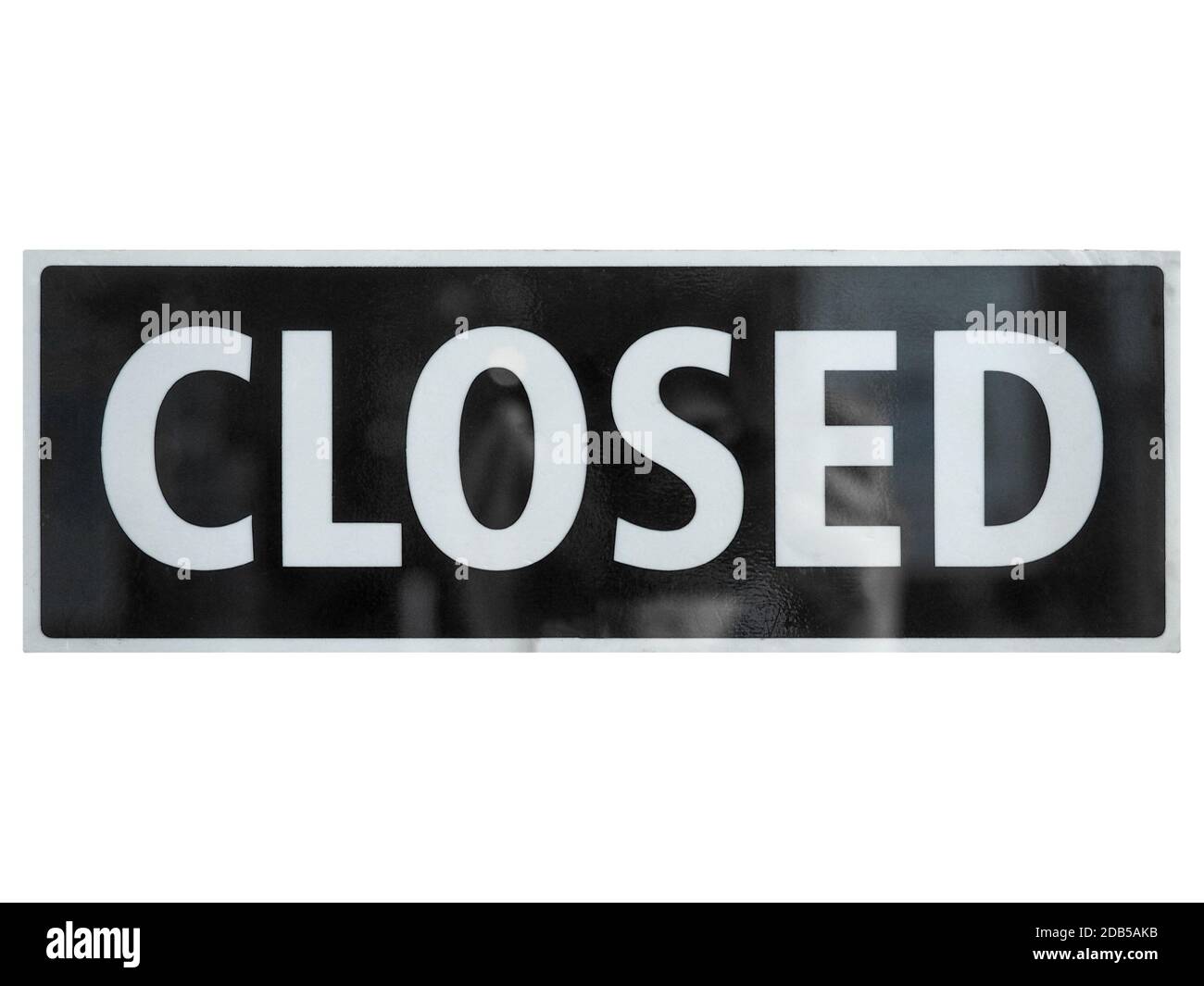Closed sign a in shop window isolated over white background Stock Photo ...