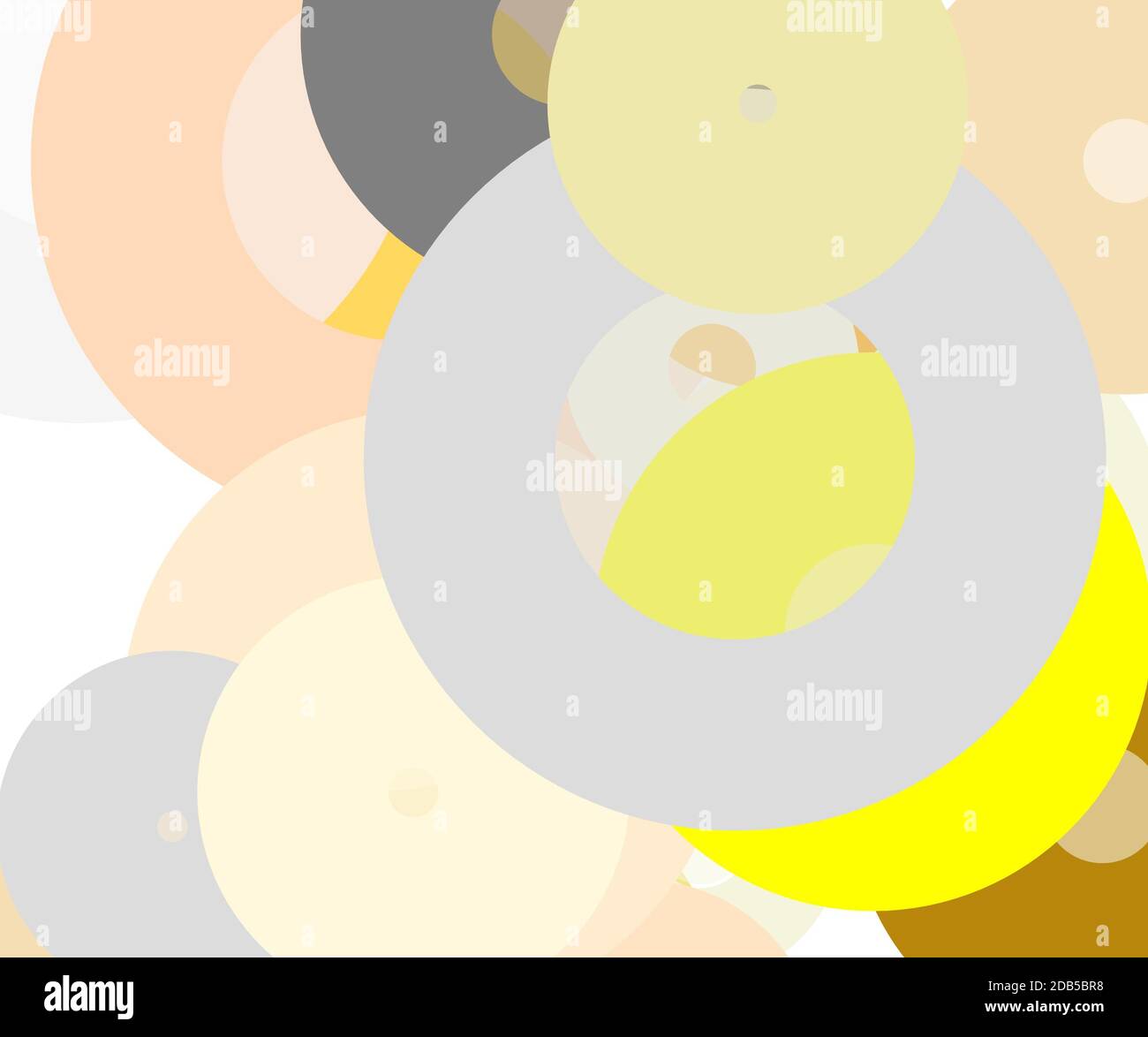 Abstract minimalist grey yellow orange illustration with circles useful ...