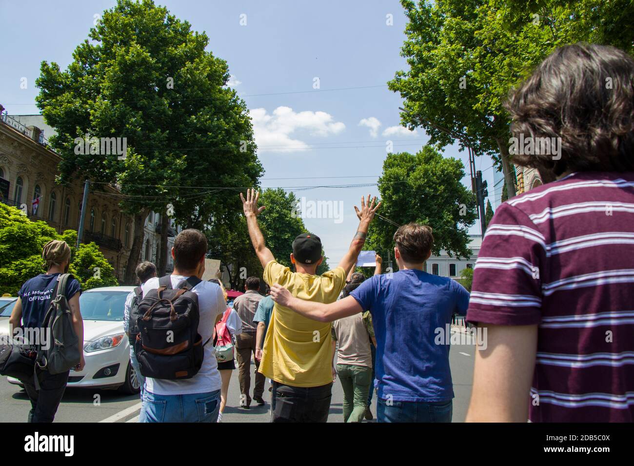 Georgian protests in front of the Parliament of Georgia, also known as ...