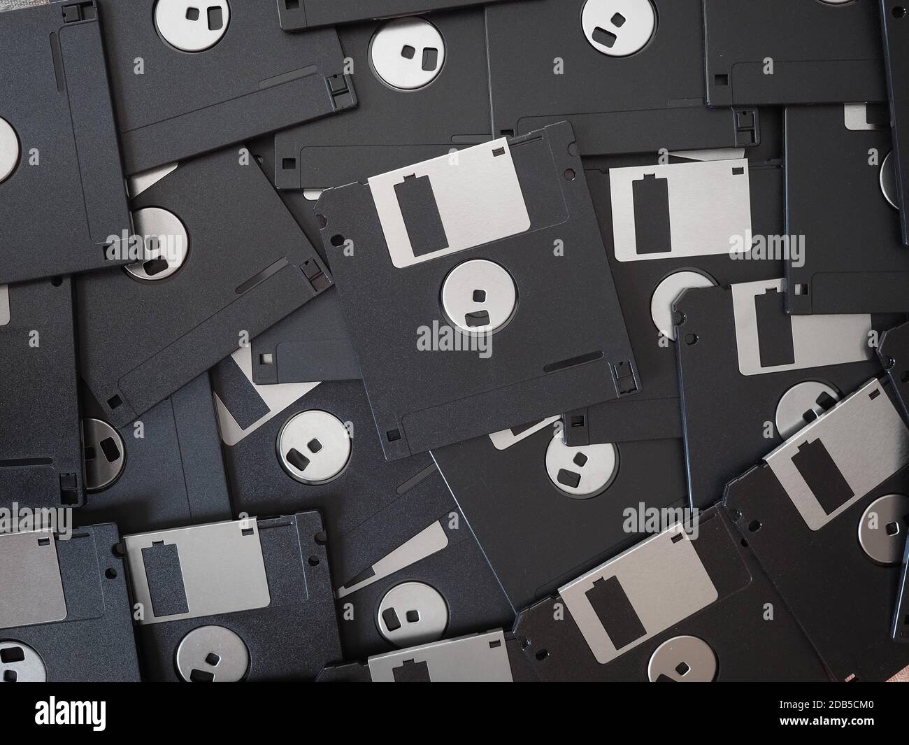 many magnetic diskettes for personal computer data storage Stock Photo ...