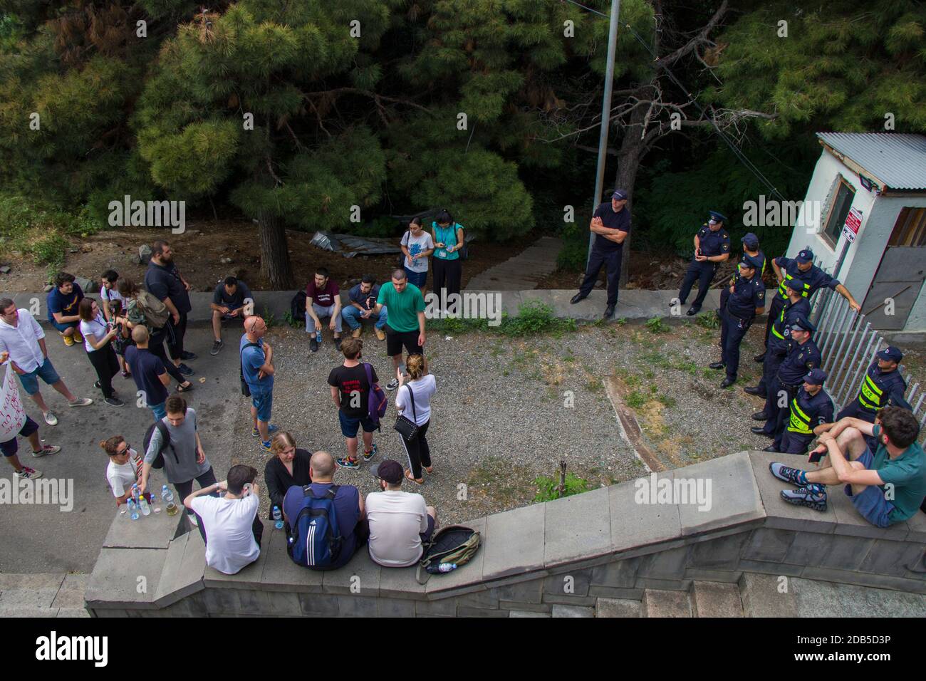 Georgian protests in front of the Parliament of Georgia, also known as ...