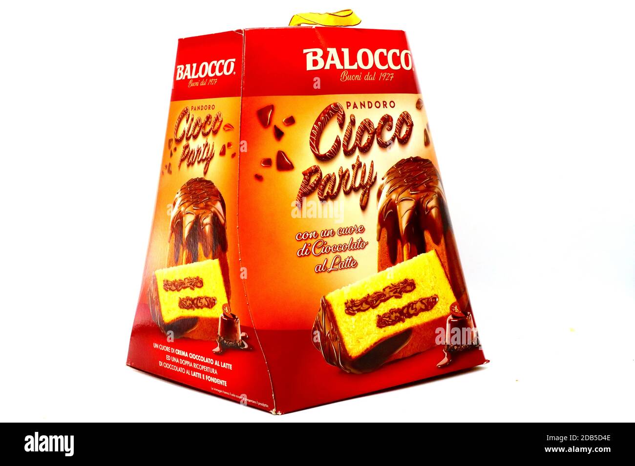 Traditional Italian Christmas Cake Pandoro with Chocolate produced in ...