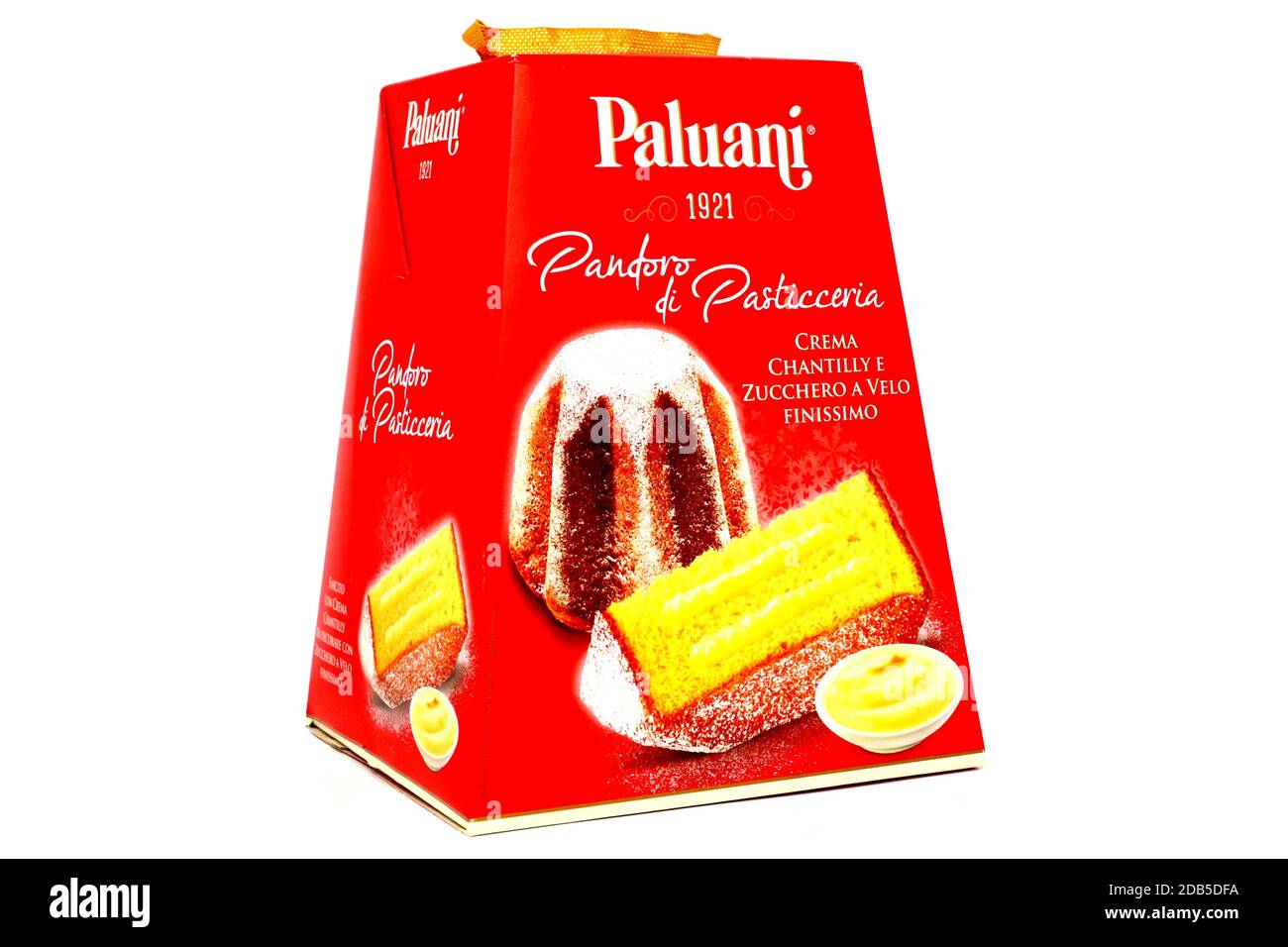 Traditional Italian Christmas Cake Pandoro with chantilly cream ...