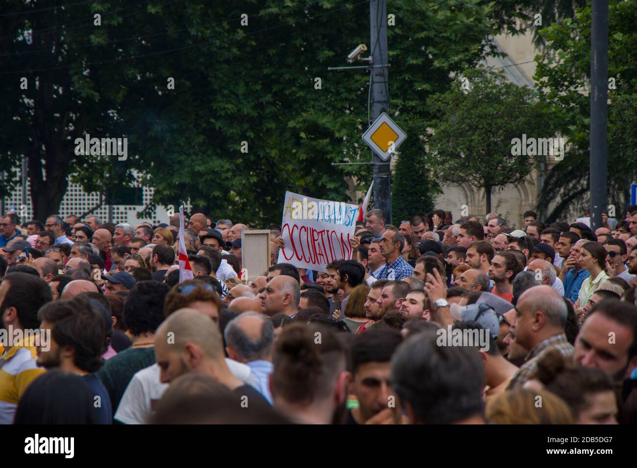 Georgian protests in front of the Parliament of Georgia, also known as ...