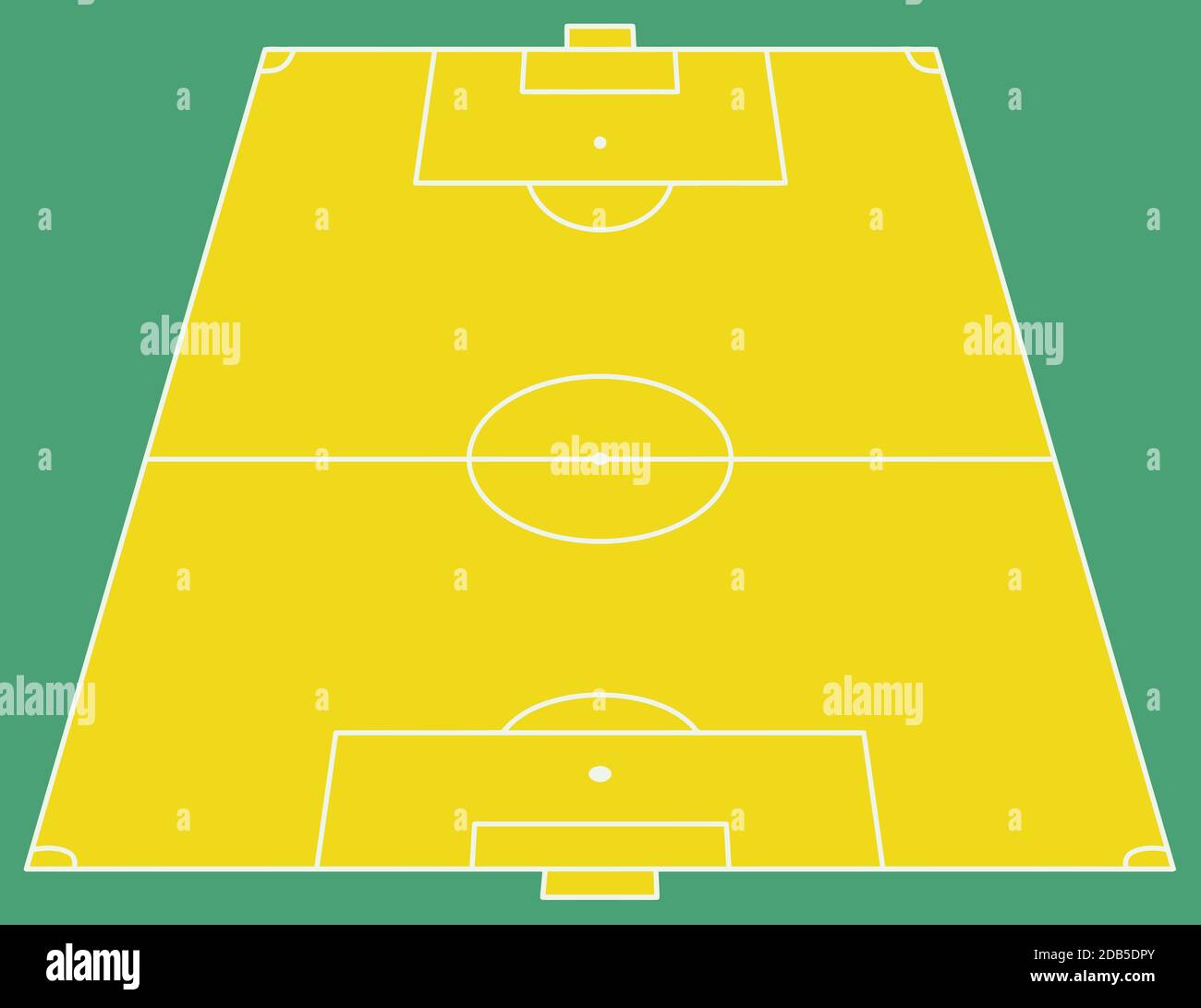 soccer football field game yellow sport illustration Stock Photo - Alamy