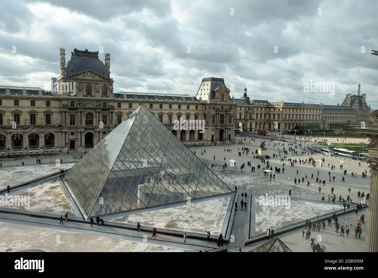 Paris, France - November 2017: The Glass Pyramid in Louvre Paris ...