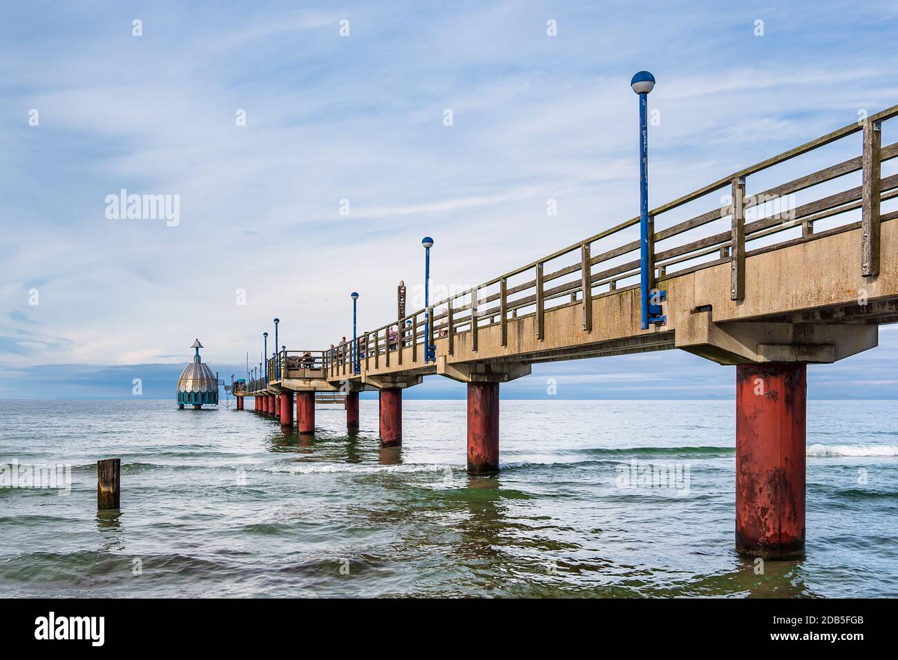 Pier on the Baltic Sea coast in Zingst, Germany Stock Photo - Alamy