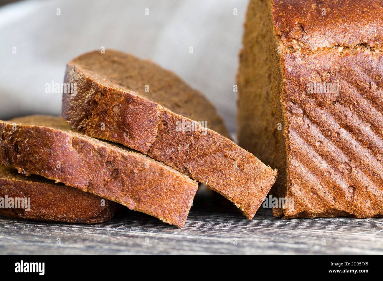 black square loaf of bread made of rye flour Stock Photo - Alamy