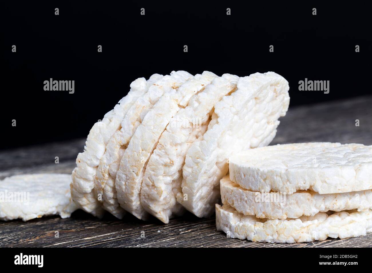 stacked together made from processed rice tasteless natural rice loaves ...