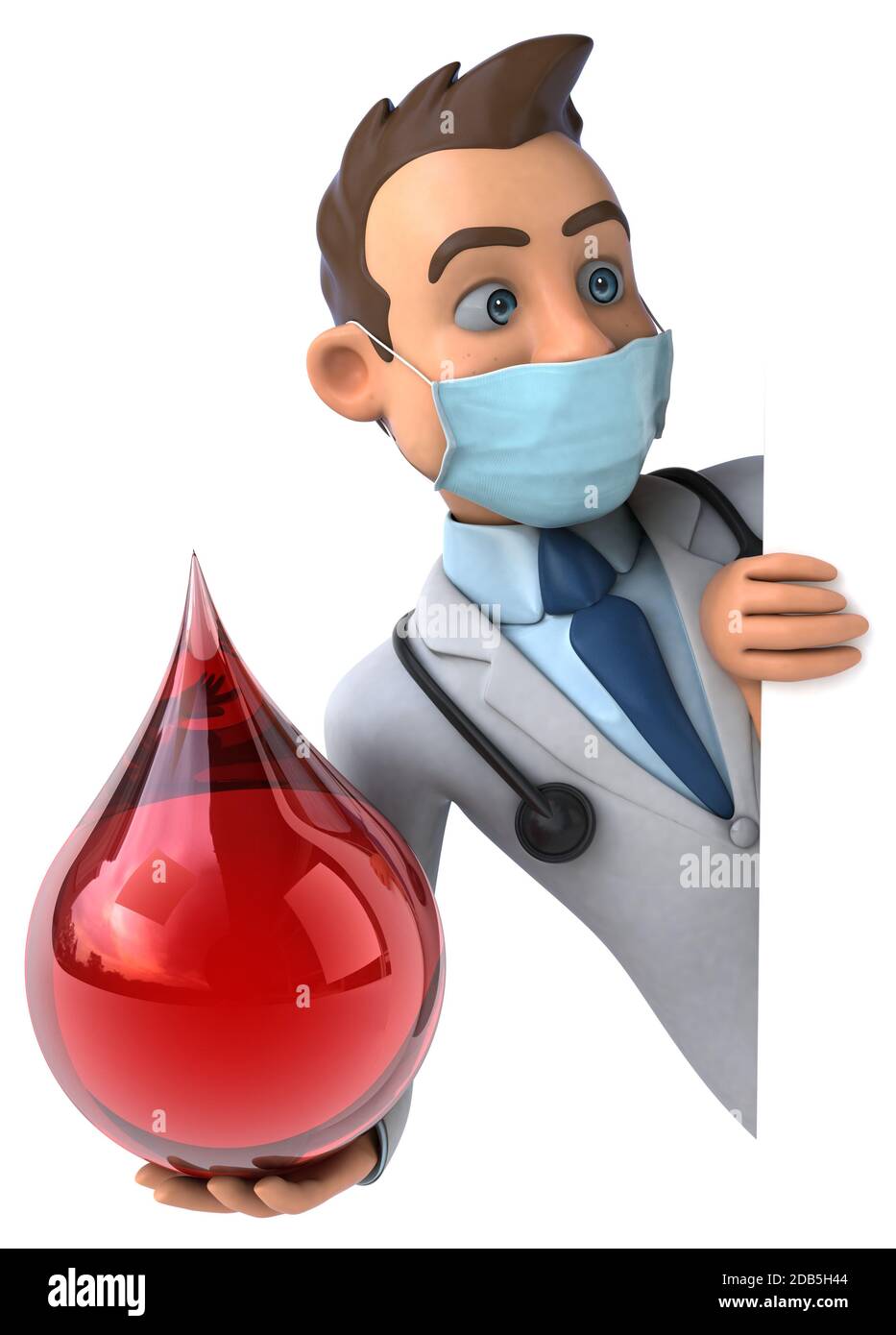 3D illustration of a cartoon character with a mask Stock Photo - Alamy