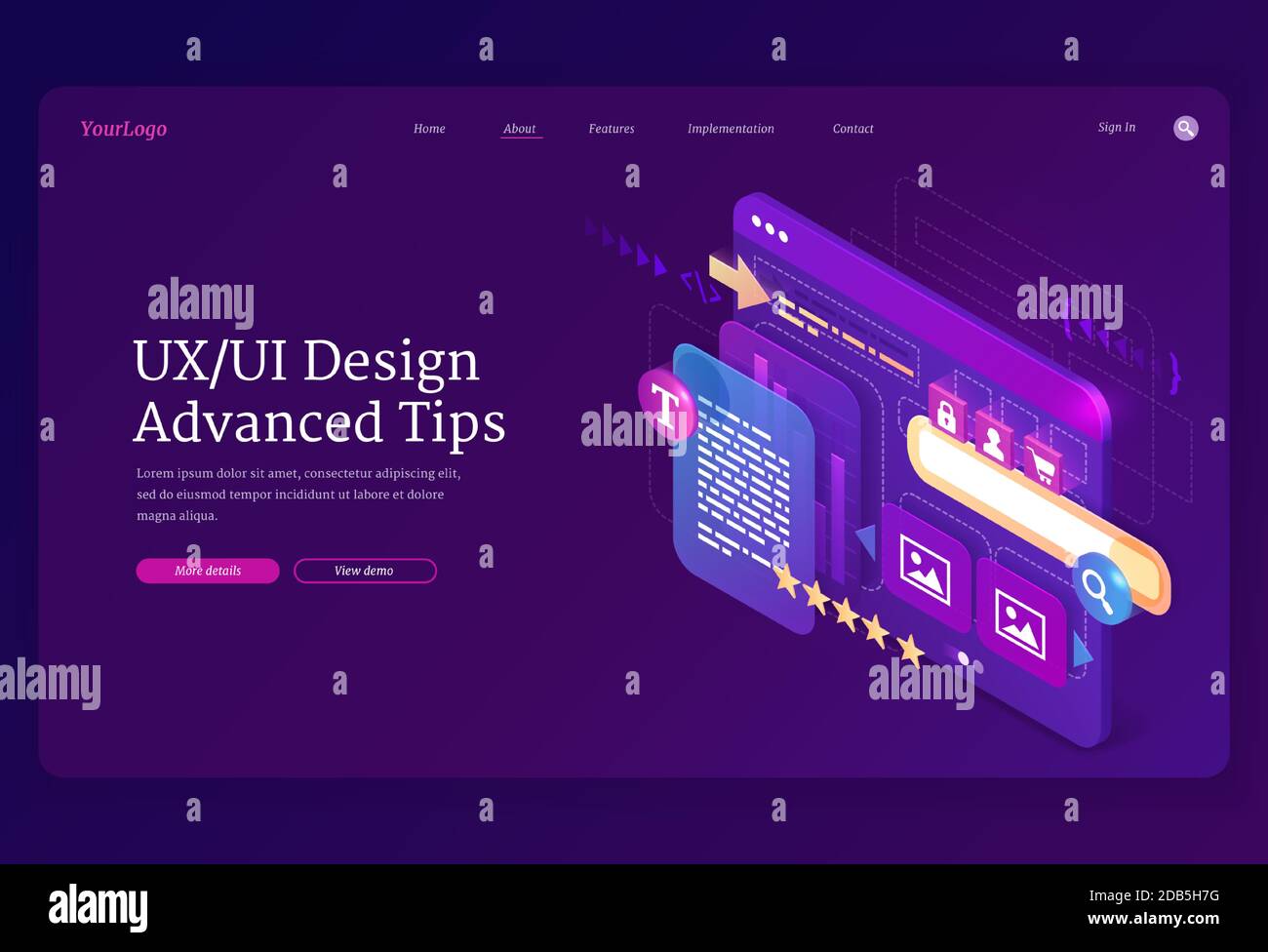 Ui Ux Design Advanced Tips Isometric Landing Page User Experience