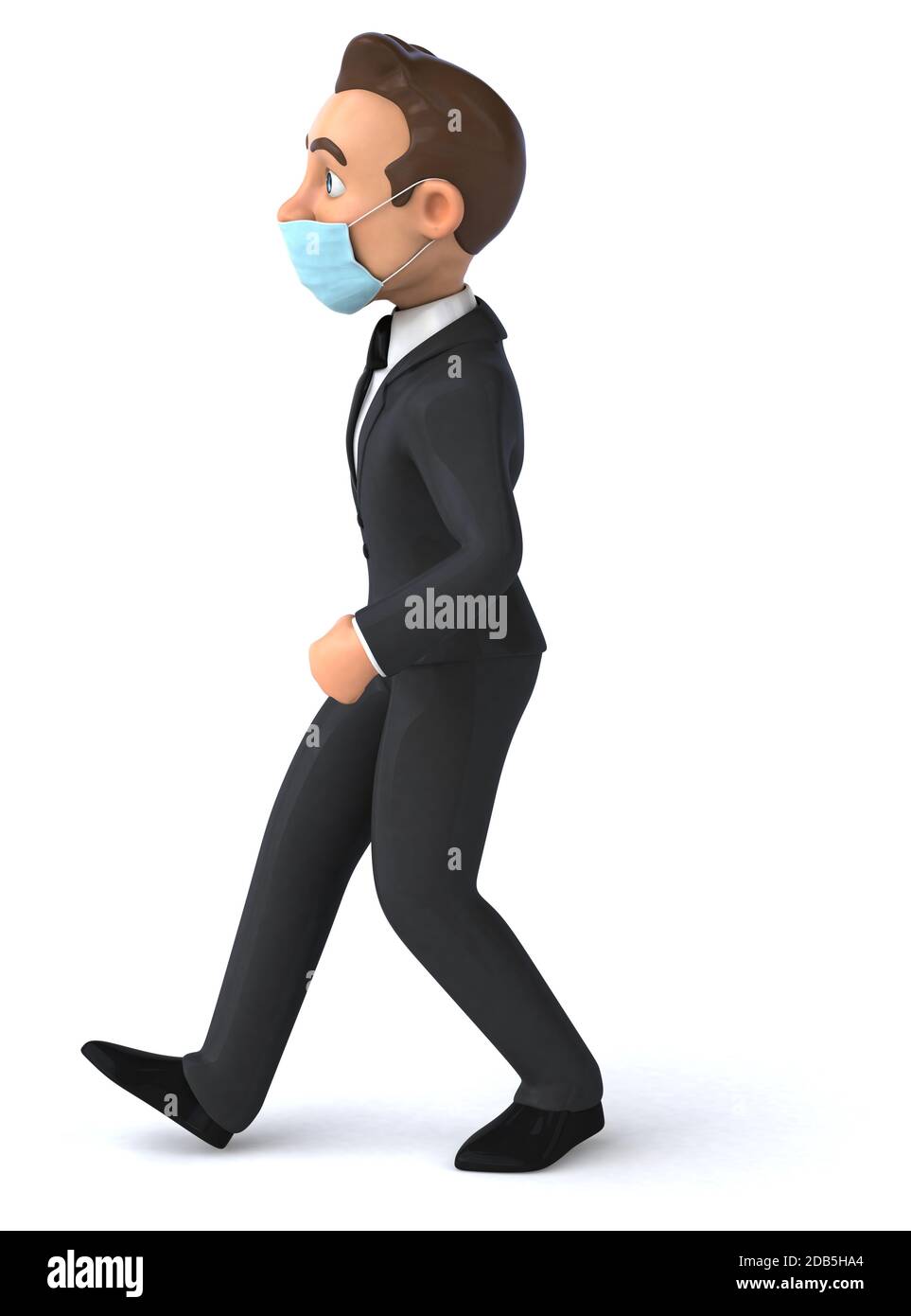 3D illustration of a cartoon character with a mask Stock Photo - Alamy