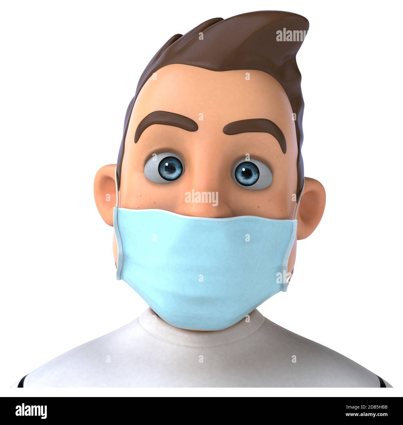 3D illustration of a cartoon character with a mask Stock Photo - Alamy